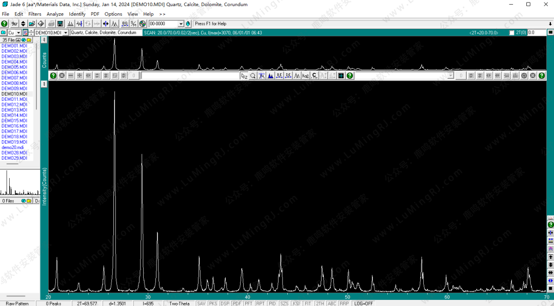MDI Jade 6.5+PDF2-2004 WIN版本•英文•软件安装包下载 安装教程步骤•WIN系统•XRD数据处理分析软件 | 鹿鸣